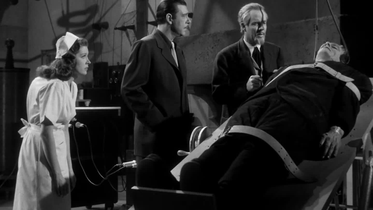 Get out! It's the Frankenstein monster! Get out... The Frankenstein ...