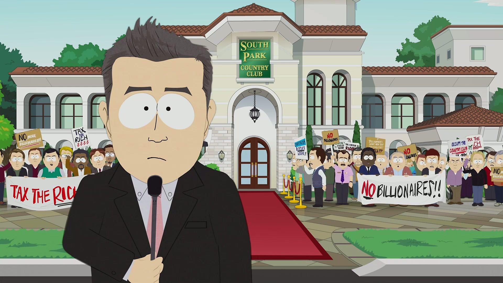 Tom, I'm standing outside the South Park Country Clubwhere protestors ...