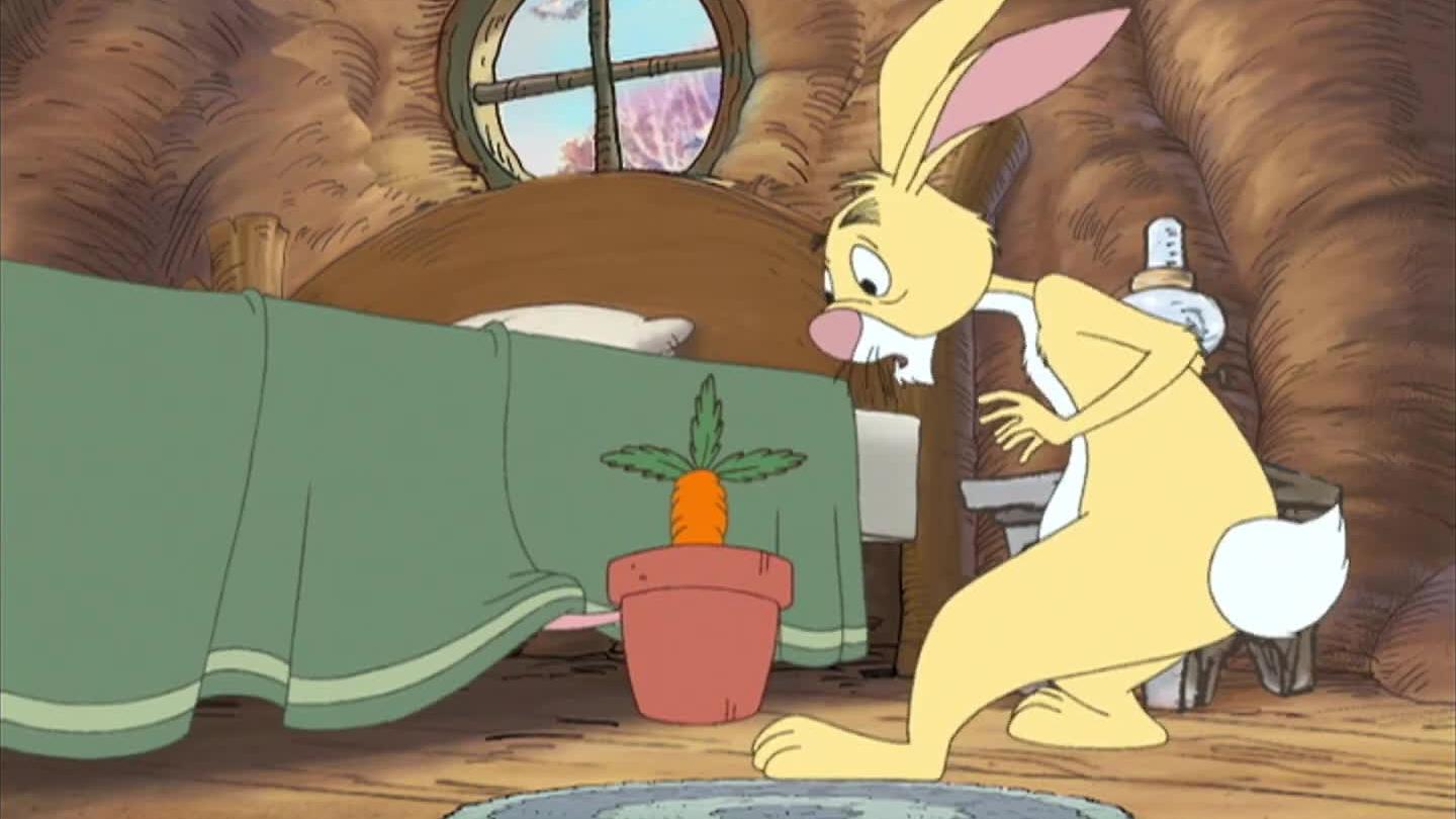"Piglet what are you doing under there? We both got very scared and I ...