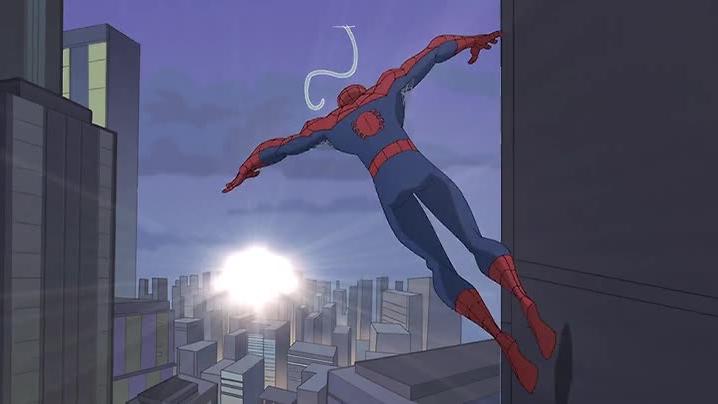 Whoa. That's OsCorp. Harry's dad could be in trouble. But even at web ...