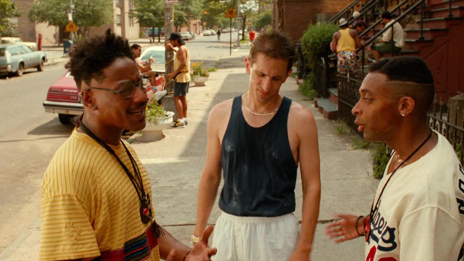 Yo, hey, what's up with the white boy? Buggin' Out, don't start no shit ...