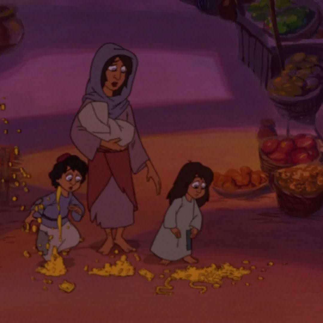 A miracle. Rain on me! Gold from the heavens! Don't worry, Abu.I'm not ...