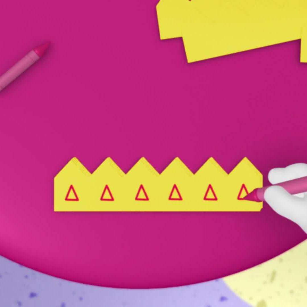 Are these triangles? Yep! They are. Good job! I want my crown to have ...