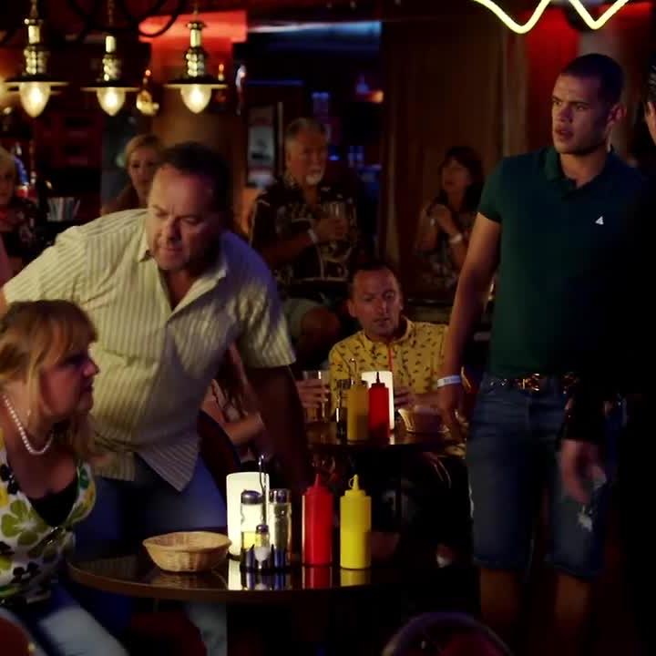 "- Do you want your table back?- No, it's fine. - And your friend, he ...