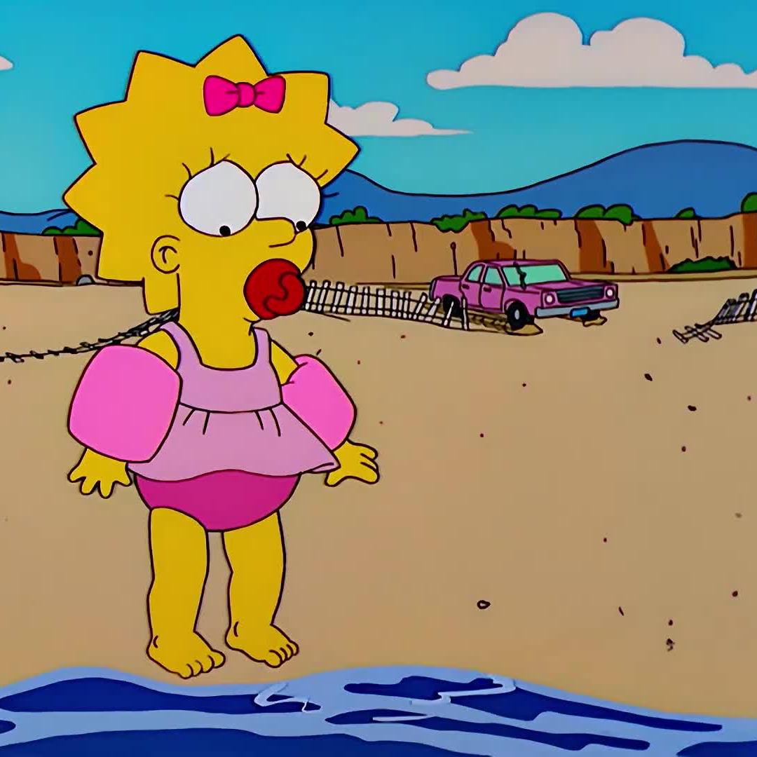 "(gasping) Maggie, call Aquaman! (gurgling)" - The Simpsons quote