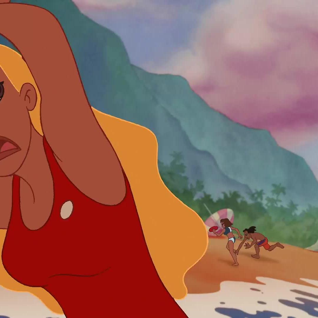 (GROWLS) (SCREAMING) - Aloha. Bye-bye. (COUGHS) (LAUGHS) - Lilo ...