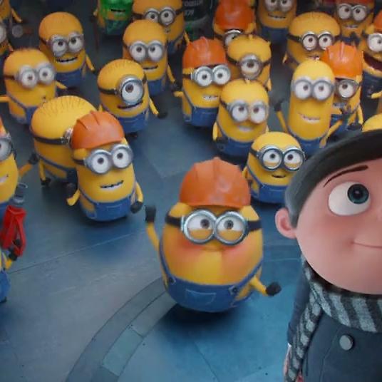 - Here comes Gru!- - Mini-Boss! Mini-Boss!- I'm not... - Mini-Boss ...