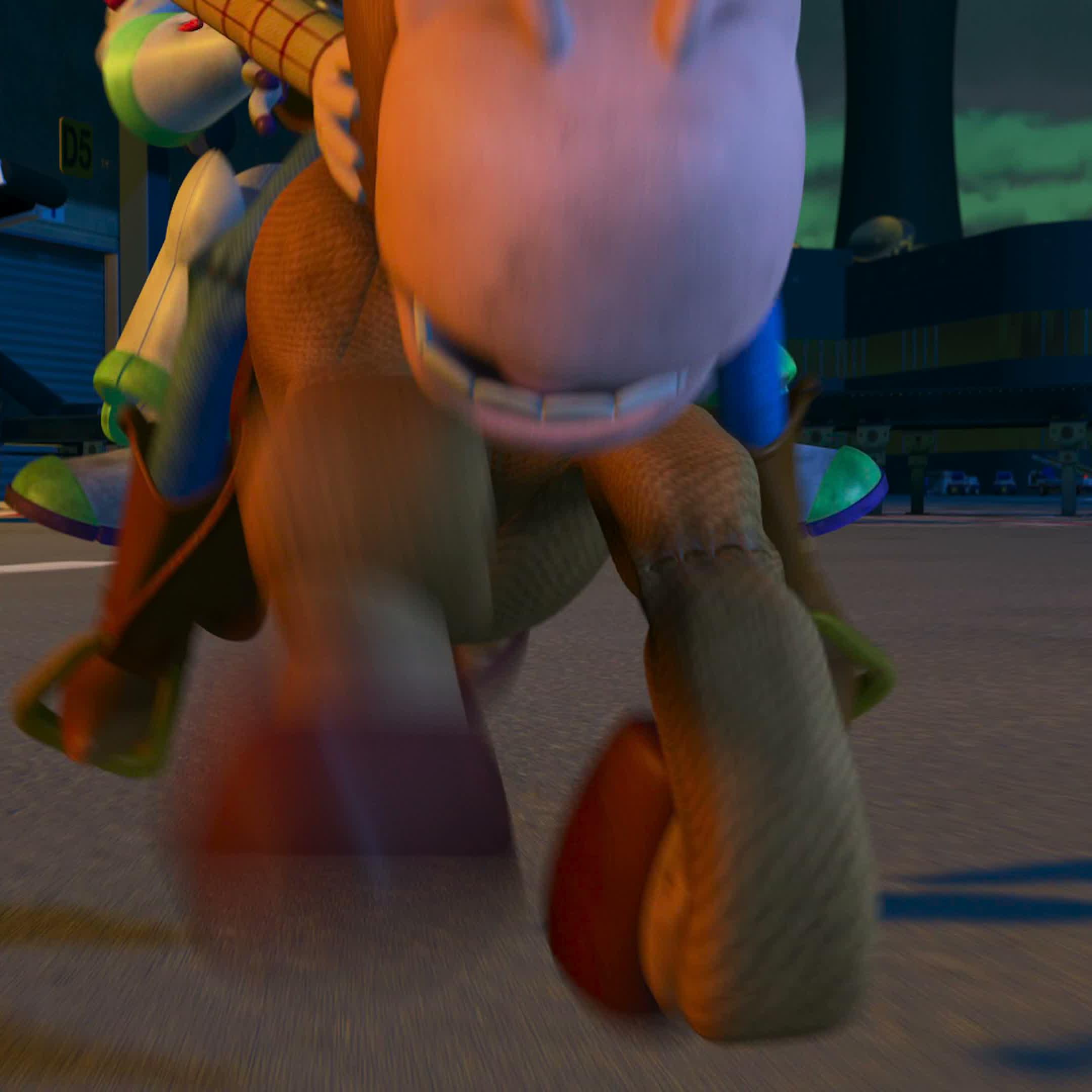 Hey-howdy-hey! Giddyap! Come on, Bullseye! Yah! Buzz, give me a boost ...