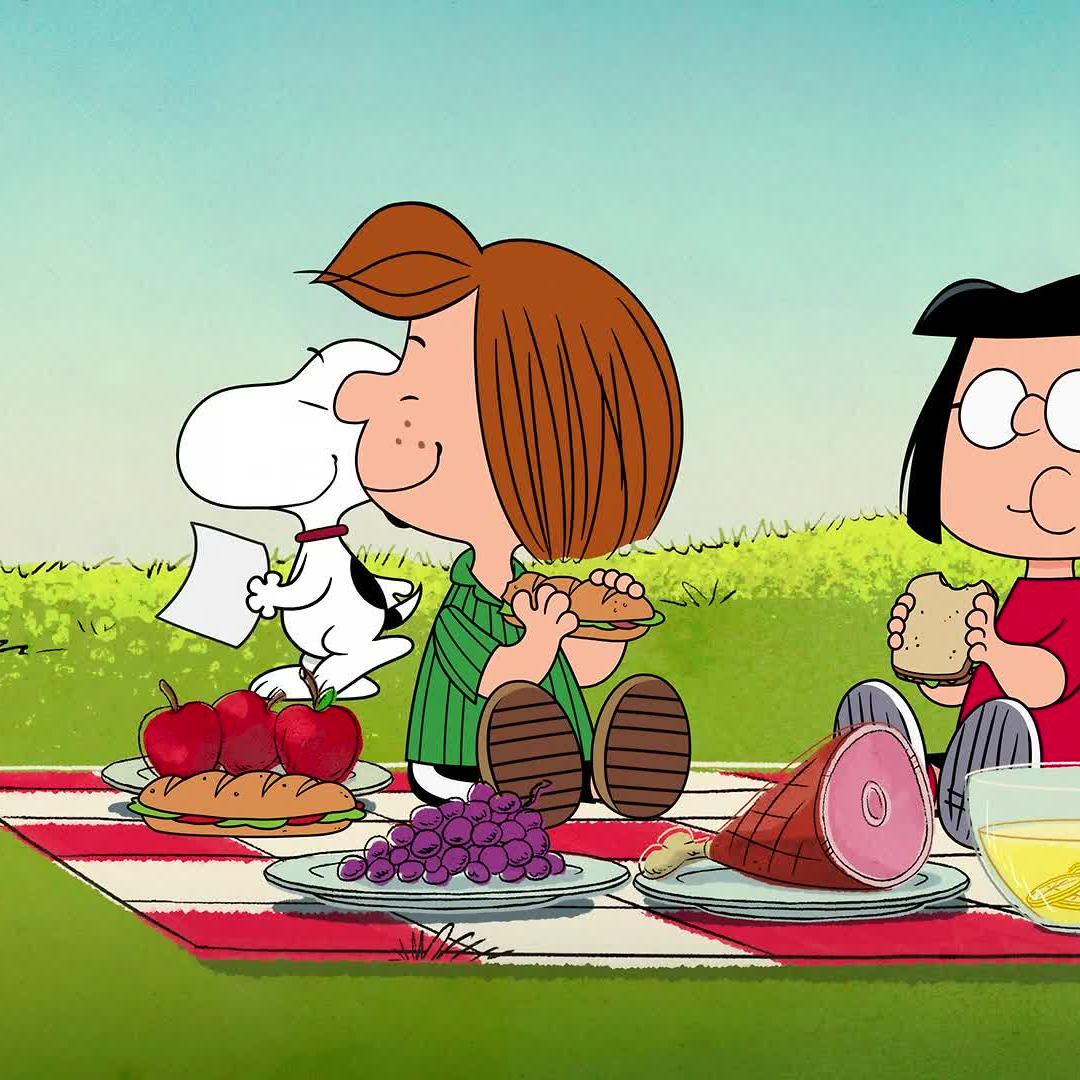 Picnic in the park. Here, have a sandwich. - The Snoopy Show | Clip.Cafe