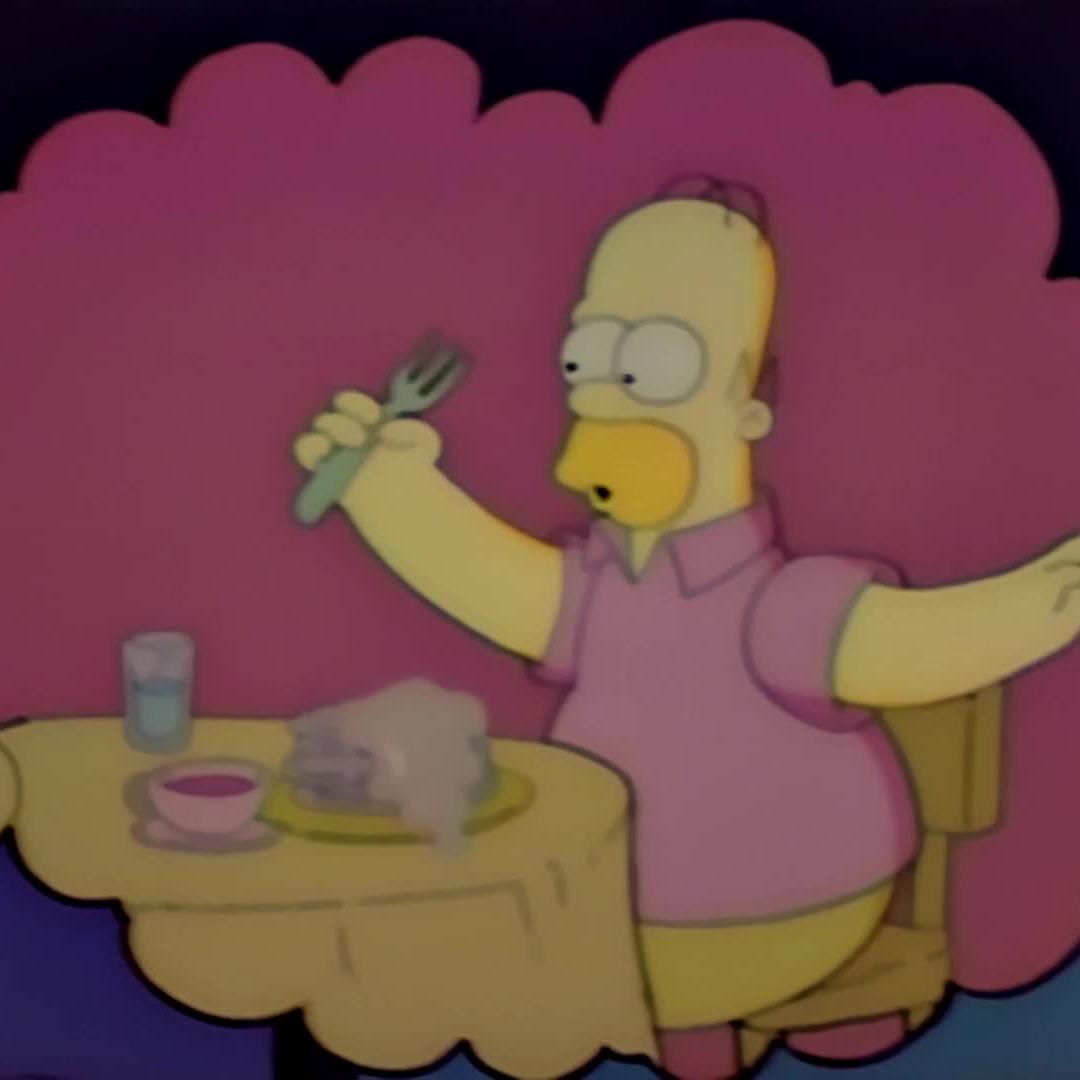 Ooh, pancakes. Ooh. Homer, breakfast is ready. Hmm?(gags) Marge, you ...