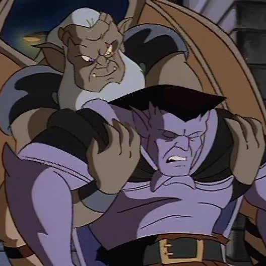Please... leave me here.Save yourself. Gargoyles don't leavetheir ...