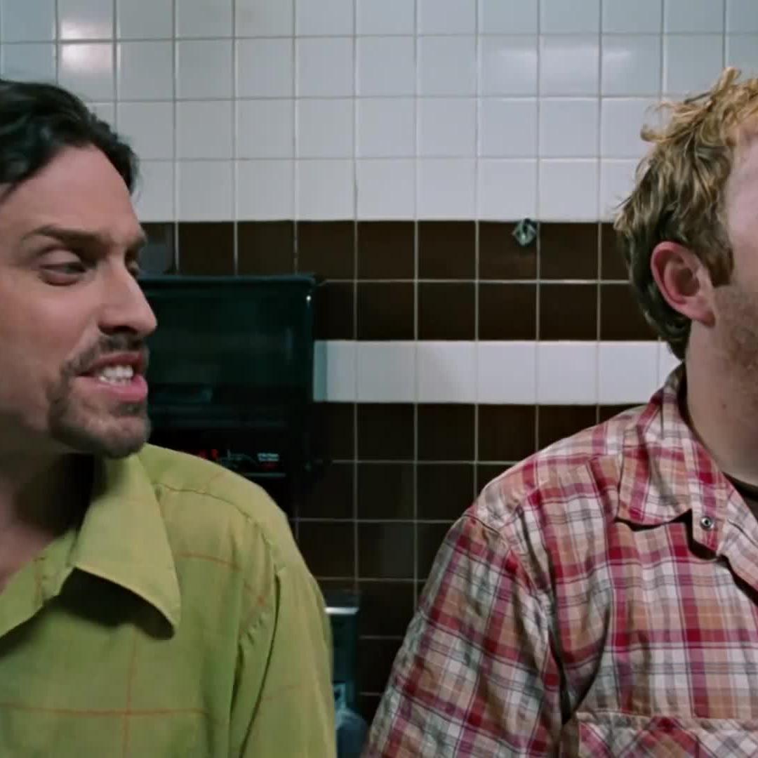 "Quit starin' at my dick!" - Waiting quote
