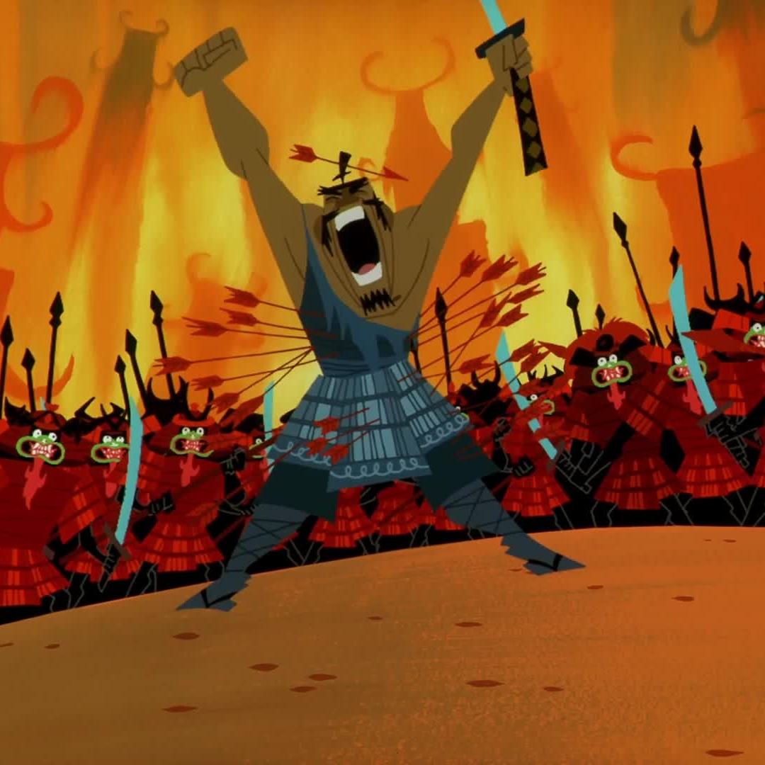 (SCREAMING) (LIGHTNING CRACKING) (THUNDERCLAP) - Samurai Jack | Clip.Cafe