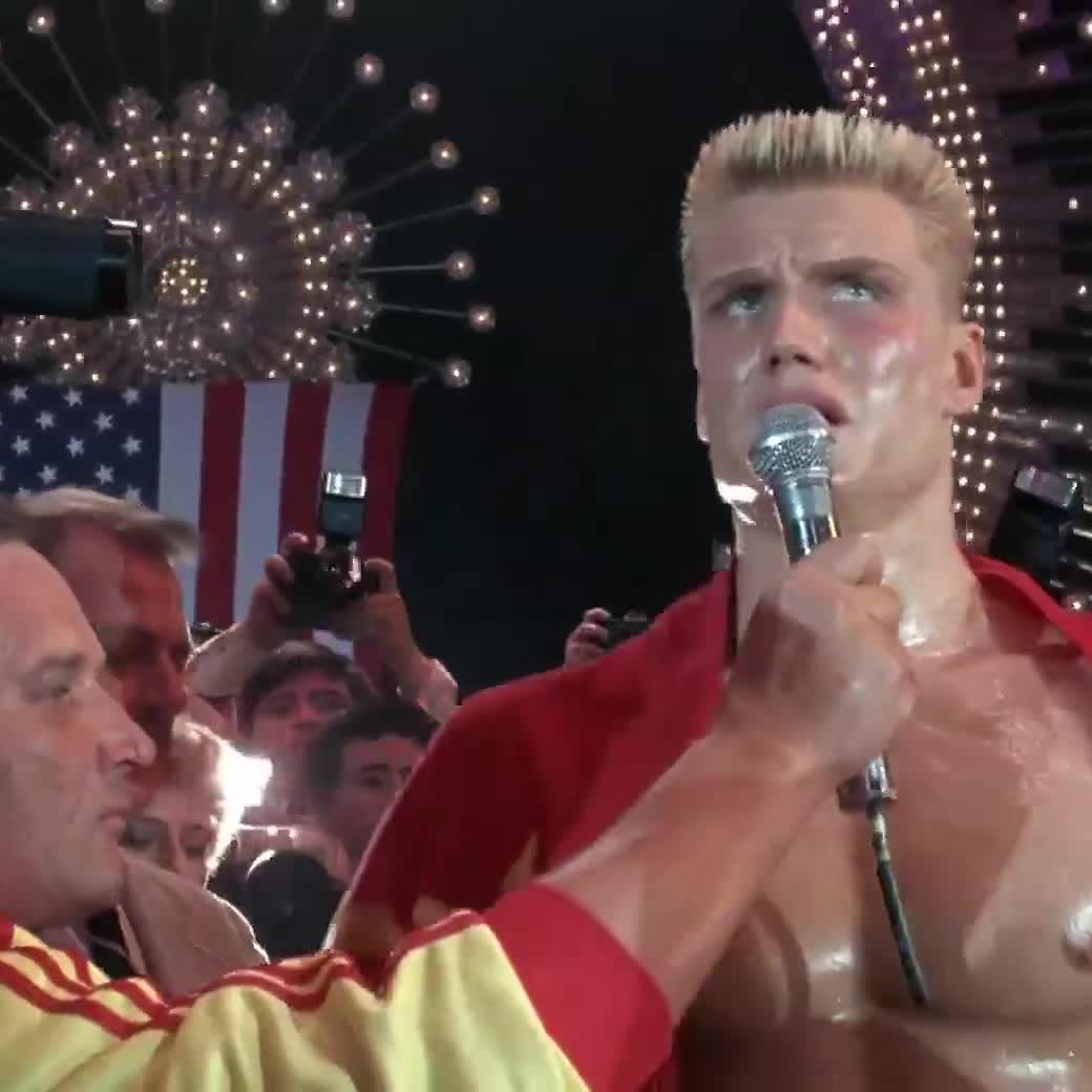 I defeat all man. Soon I defeat real champion. - Rocky IV | Clip.Cafe