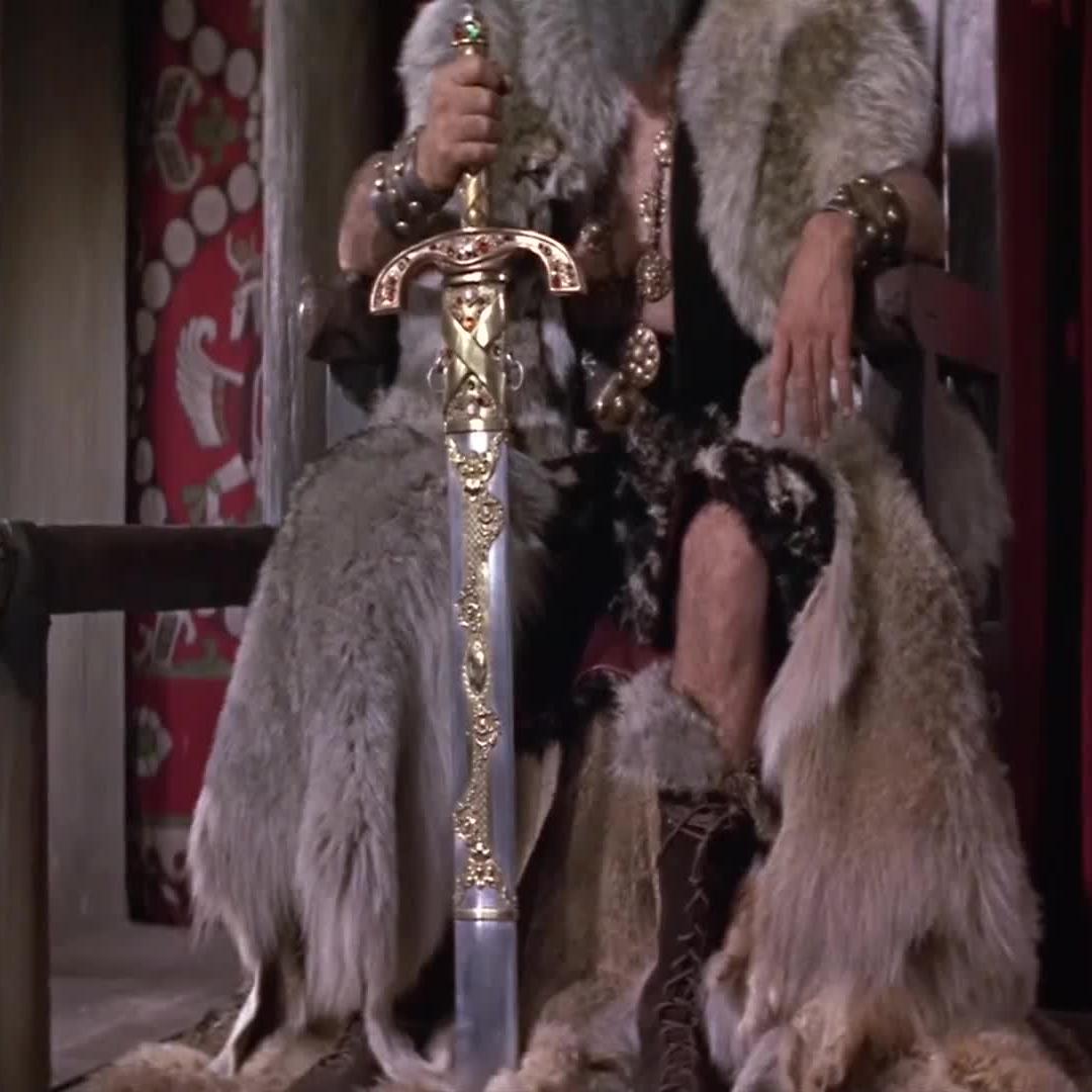 That's my father's sword!Where is he? Be silent, infidel.You're here to ...
