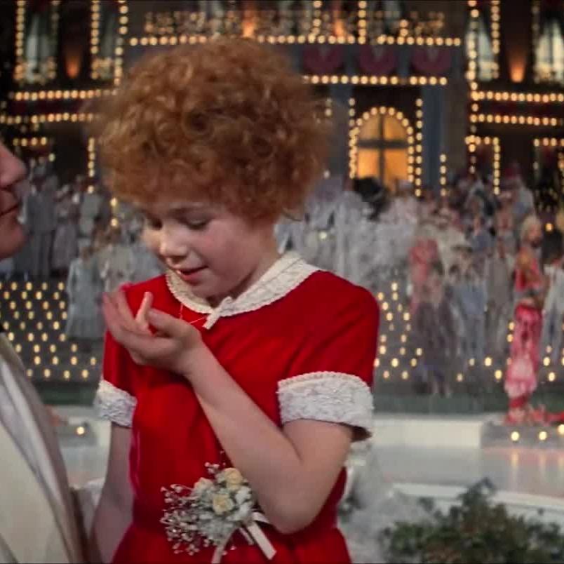 "To Annie. With love." I love you, Daddy Warbucks. I love you, Daddy ...