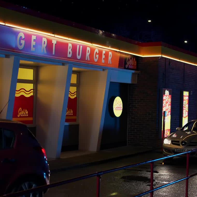 'Welcome to GertBurger. What can I get you?' What would you ...