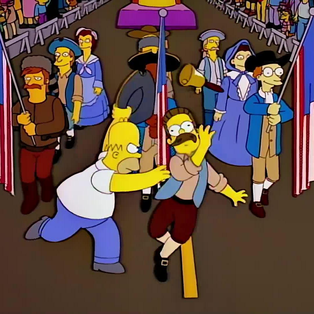 "Well, hey, it's Homer. Good to see you, neigh-- Get lost. Hear ye ...