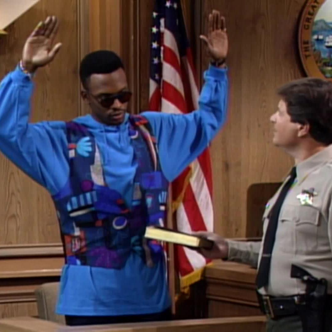 You can put your hands down, Jazz. No way. Dude's got a gun, next thing ...