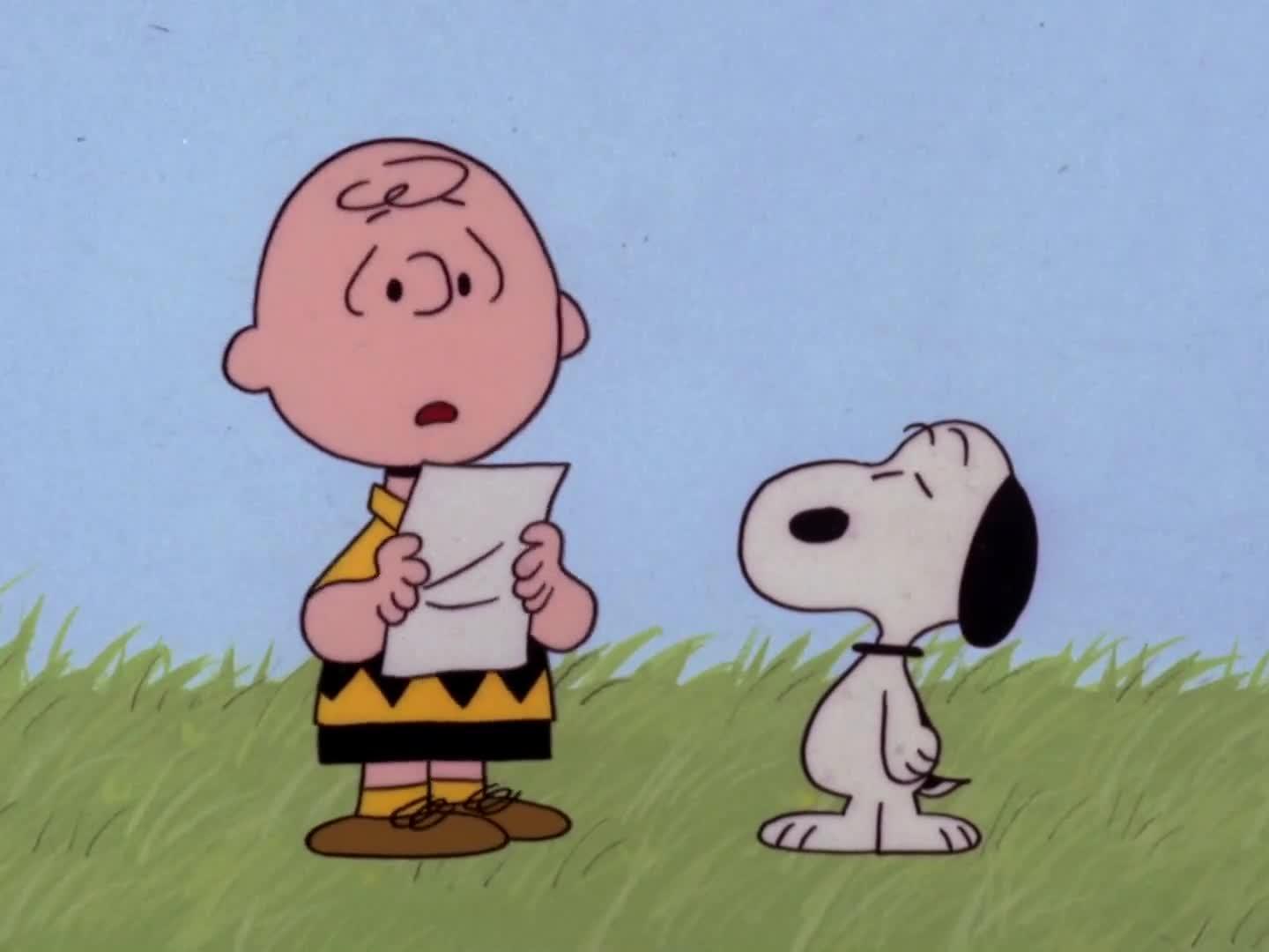Look at this, Charlie Brown! I expect my croquet set and chess set ...