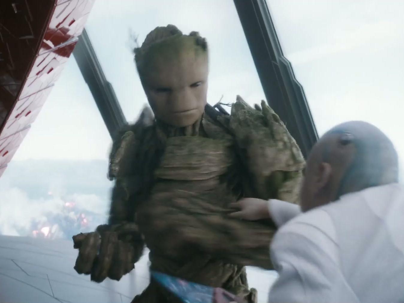 -(GROOT GRUNTS)-(GRENADE BEEPING RAPIDLY) Grenade! - Guardians of the ...