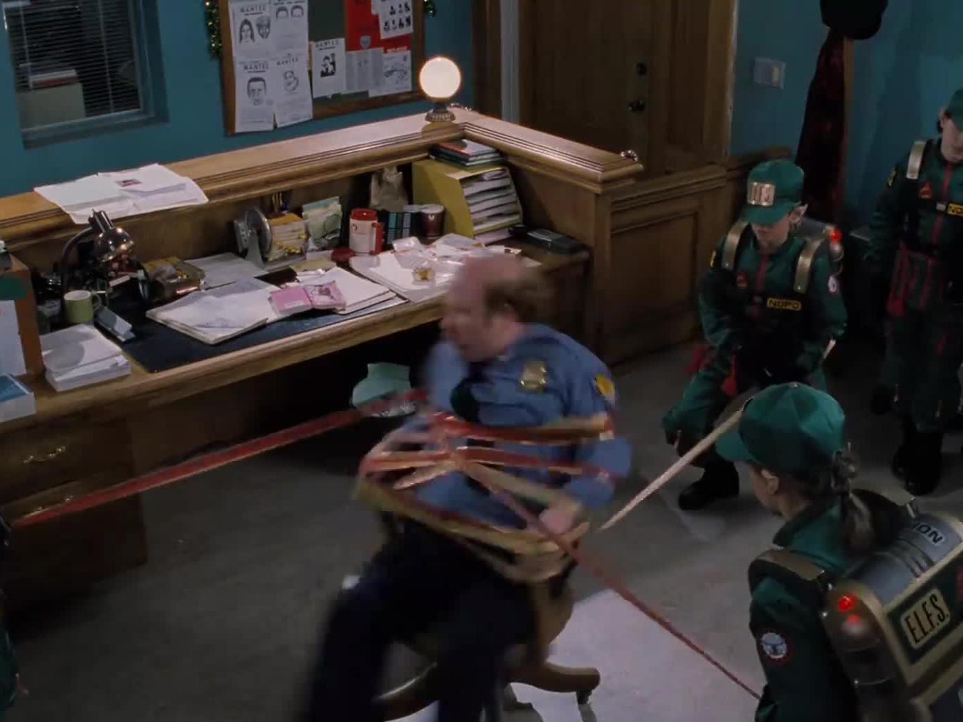 (LAUGHING) Shouldn't have had that donut. Untie me! I mean it! Untie ...
