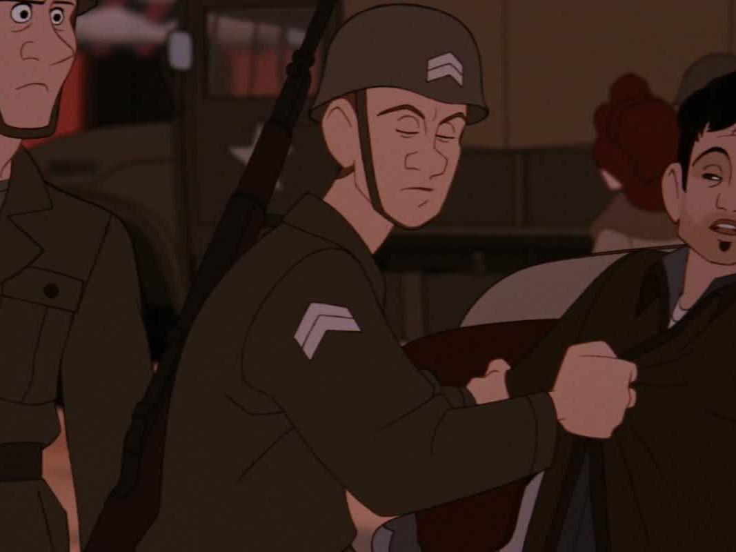 Hold him, men! Make sure he stays here... like a good soldier... - The ...