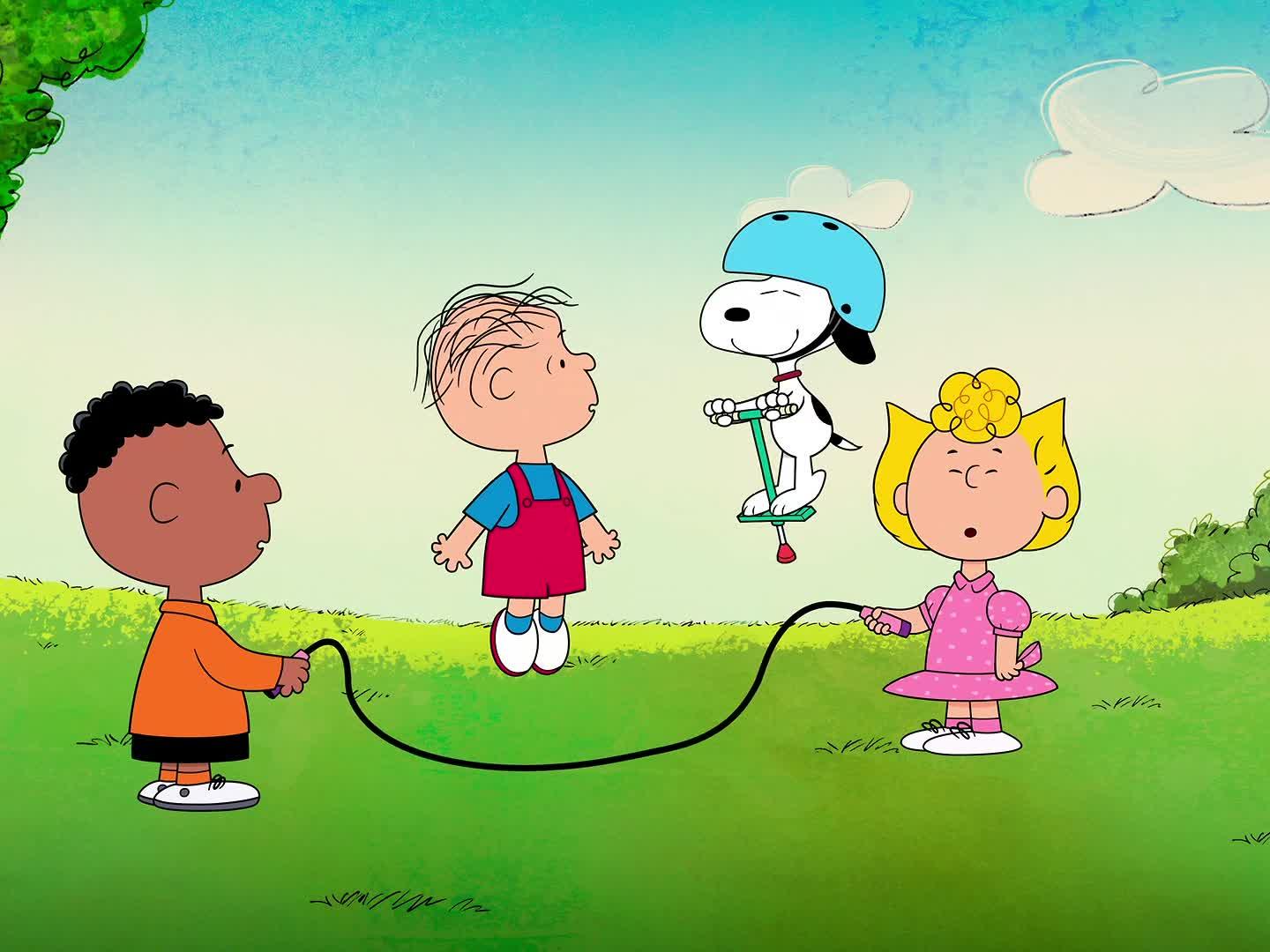 "Look at you, Snoopy! That looks like fun! Tag, you're it! Count me in ...