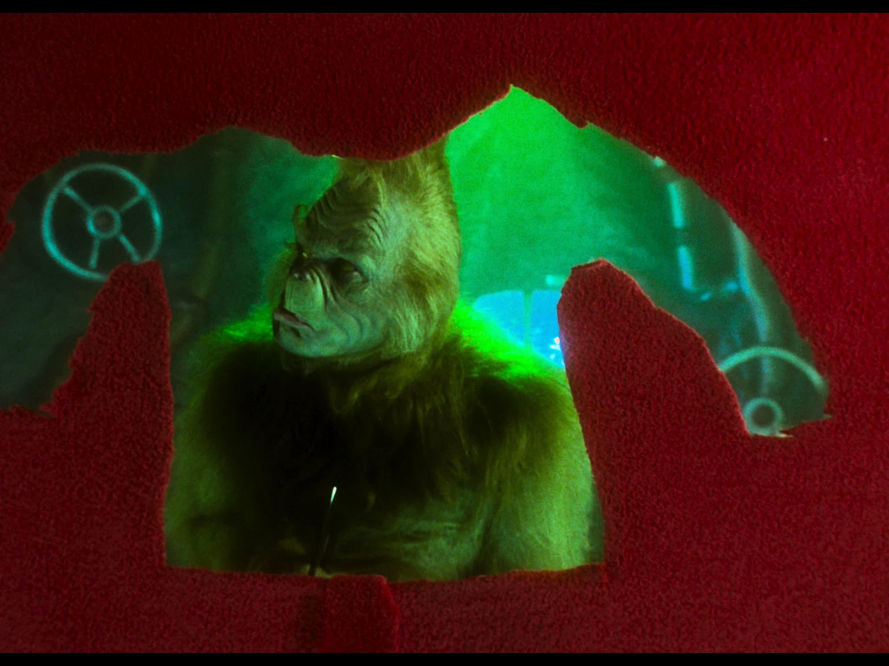 The Grinch laughedin his throat. And he made a quickSanty Claus hat and ...