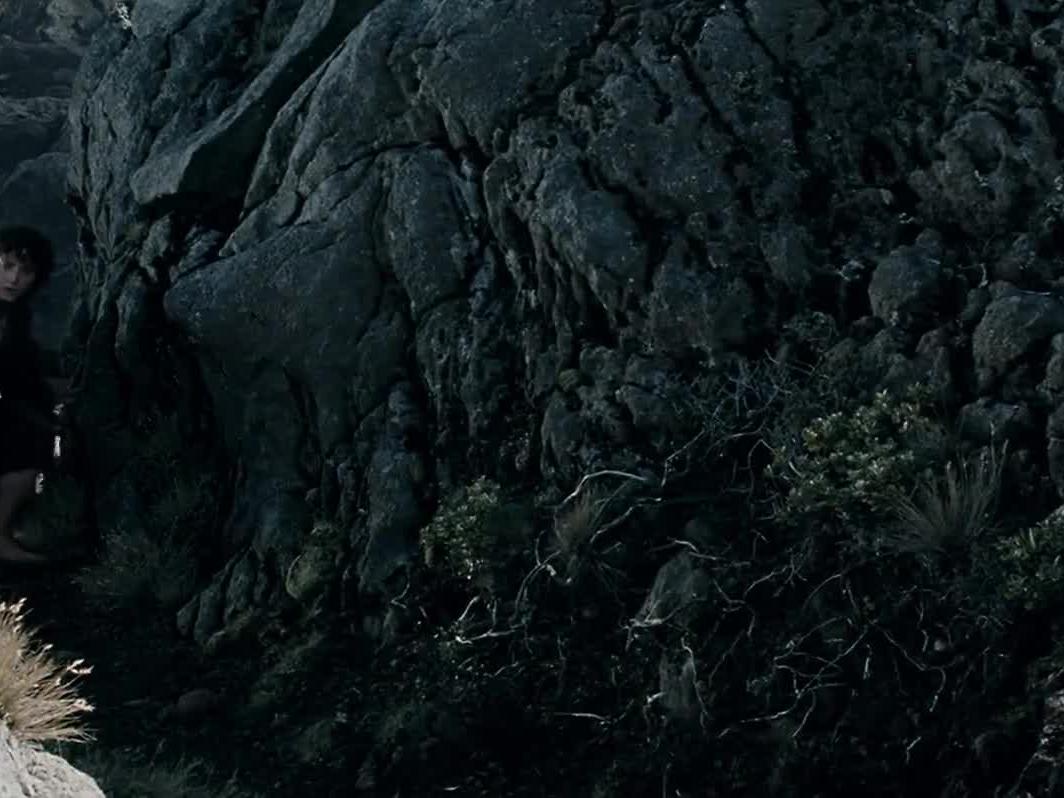 "See? See? We've led you out. Hurry, Hobbitses. Hurry! Very lucky we ...
