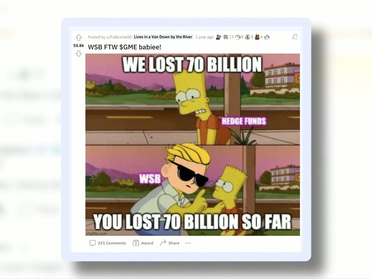 So a meme can be a static image that has a caption on it and then, uh ...