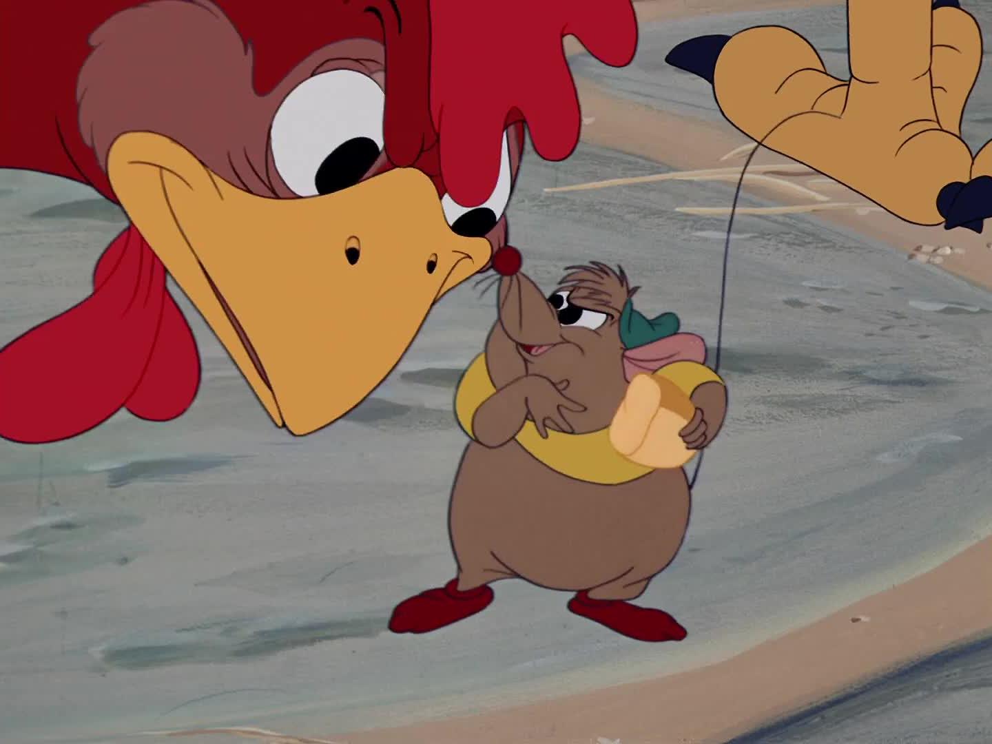 Take it easy, cluck-cluck. Let go! Let go, now. Stop that. Go on, shoo ...