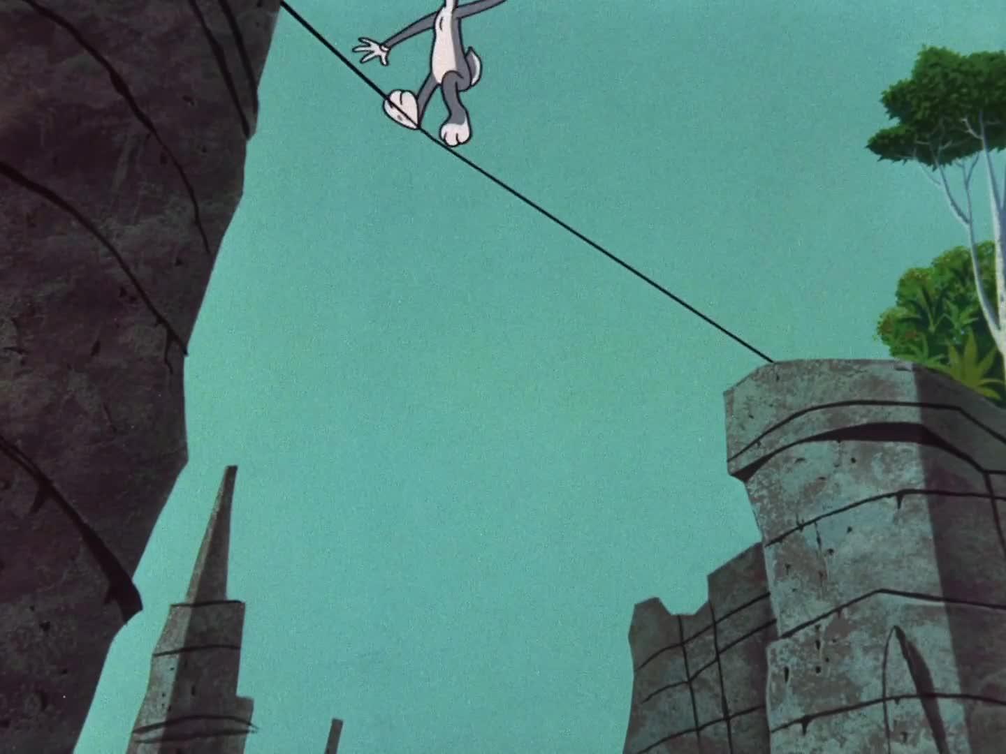TAKE ONE STEPON THAT ROPE,AND I'LL CUT IT! HEE HEE HEE. MY, WHAT, UH ...