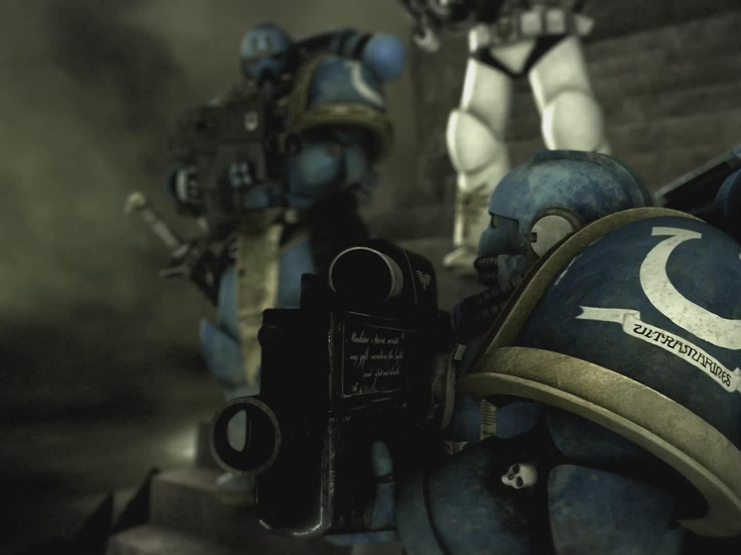 The Emperor protects... And having a loaded bolter never hurt, either ...