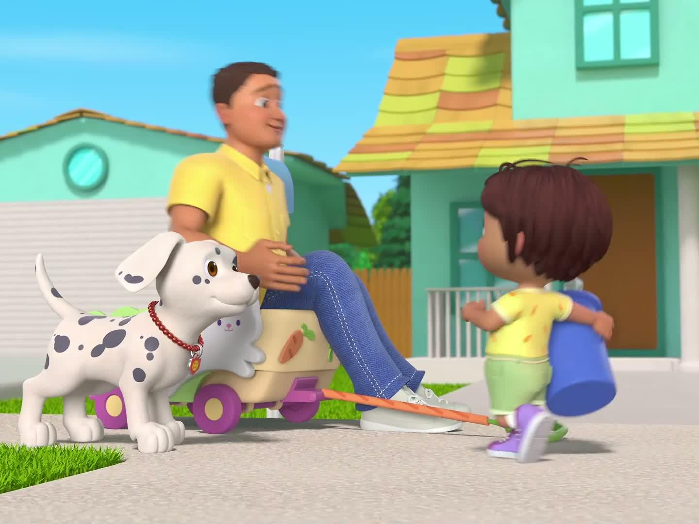 The recycling in the garbage truck ♪ ♪ Sounds just like clink, clink ...
