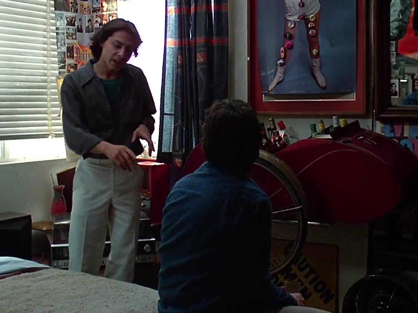 I mean don't just walk in. You move across the room. And you don't talk ...