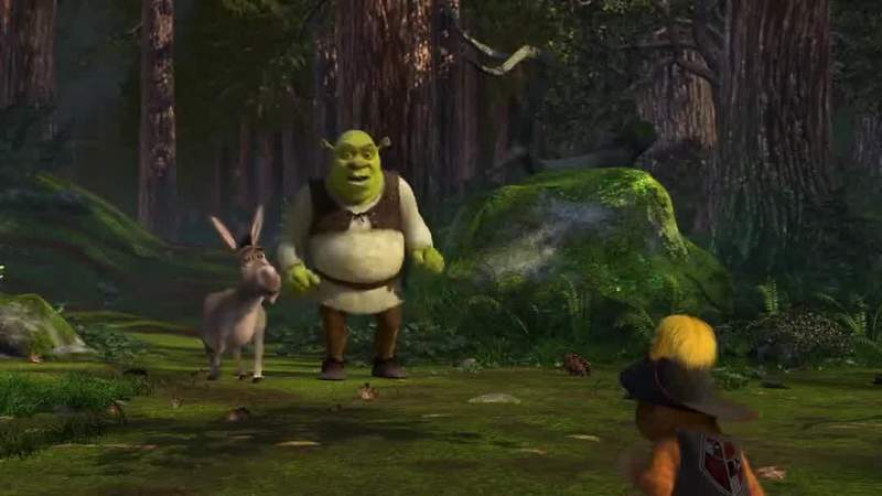Oh, look! A little cat. Look out, Shrek, he got a piece! - Shrek 2 ...