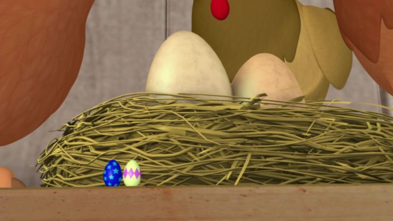 Oh, yes! There are two more eggs! But how will we get them down? We ...