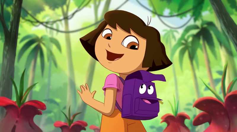Hi, Dora! Backpack! My mouth is a zipper! - Dora and the Lost City of ...