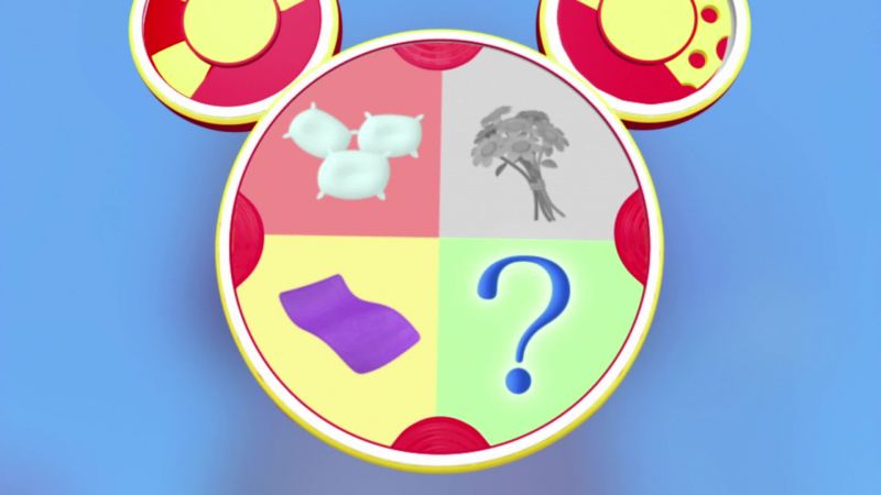 Well, we have pillows, a bed sheet and the mystery Mouseketool. Which ...