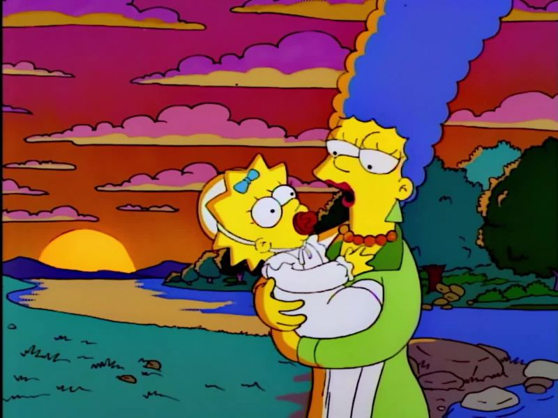 Oh, Maggie.You're a Simpson again. (BURPING) You know, Maggie.The ...