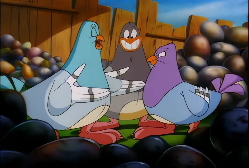 The Godpigeon said,"Take all the eggs. Then Sasha gets her egg,and she ...