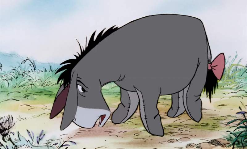 There now. Did I get your tail back on properly, Eeyore? No matter ...