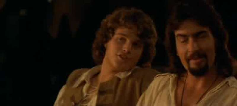 Why's Athos sitting by himself? He takes his drinking very seriously ...