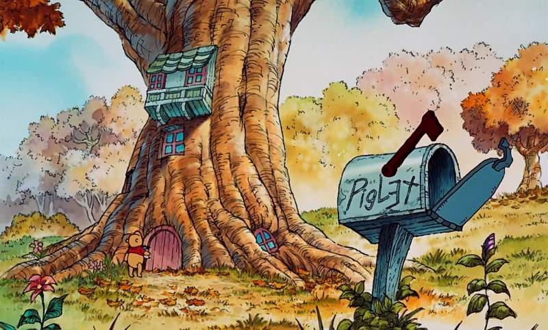 "Piglet, whatever are you doing - up there? I'm doing just what ...